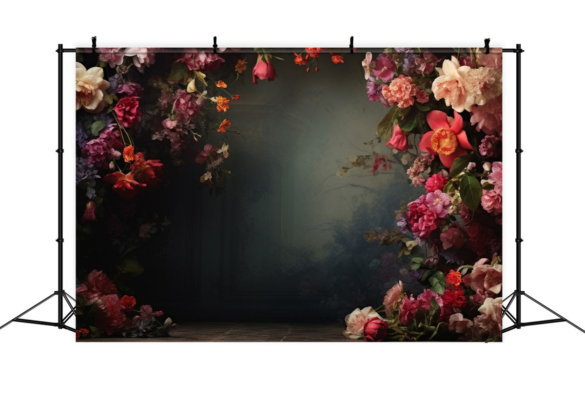 Holiday Portrait Backdrops Rose Shaded Flower Wall Backdrop UK BRP-11-