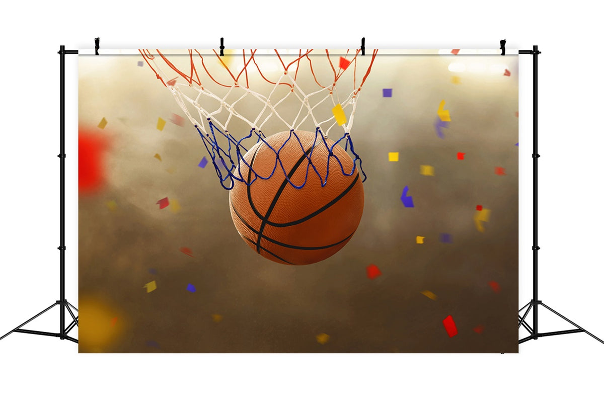 Basketball Photography Backdrop Sports Fest Confetti Backdrop UK BRP1-