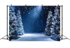 Backdrop Winter Wonderland Snowy Night Photography Backdrop UK BRP11-4