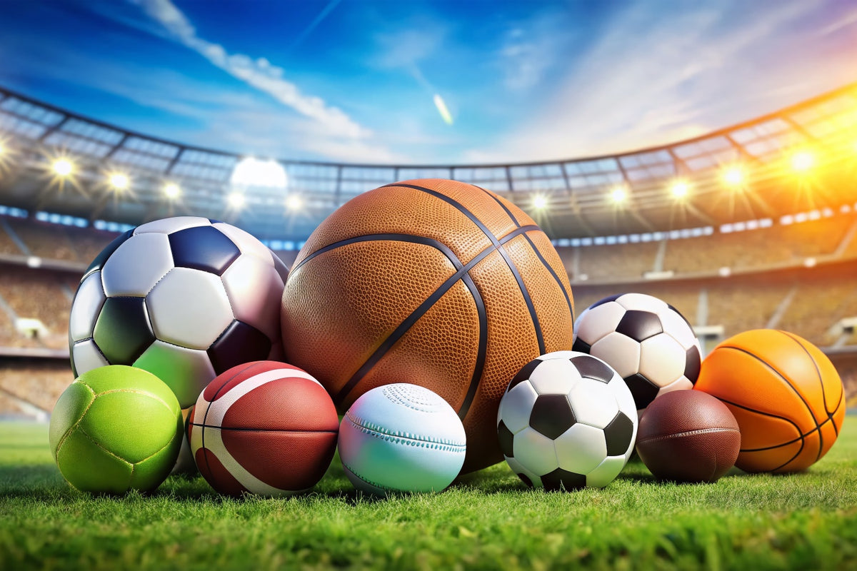 Sports Backdrops Photography Balls Celebration Field Photography Backd