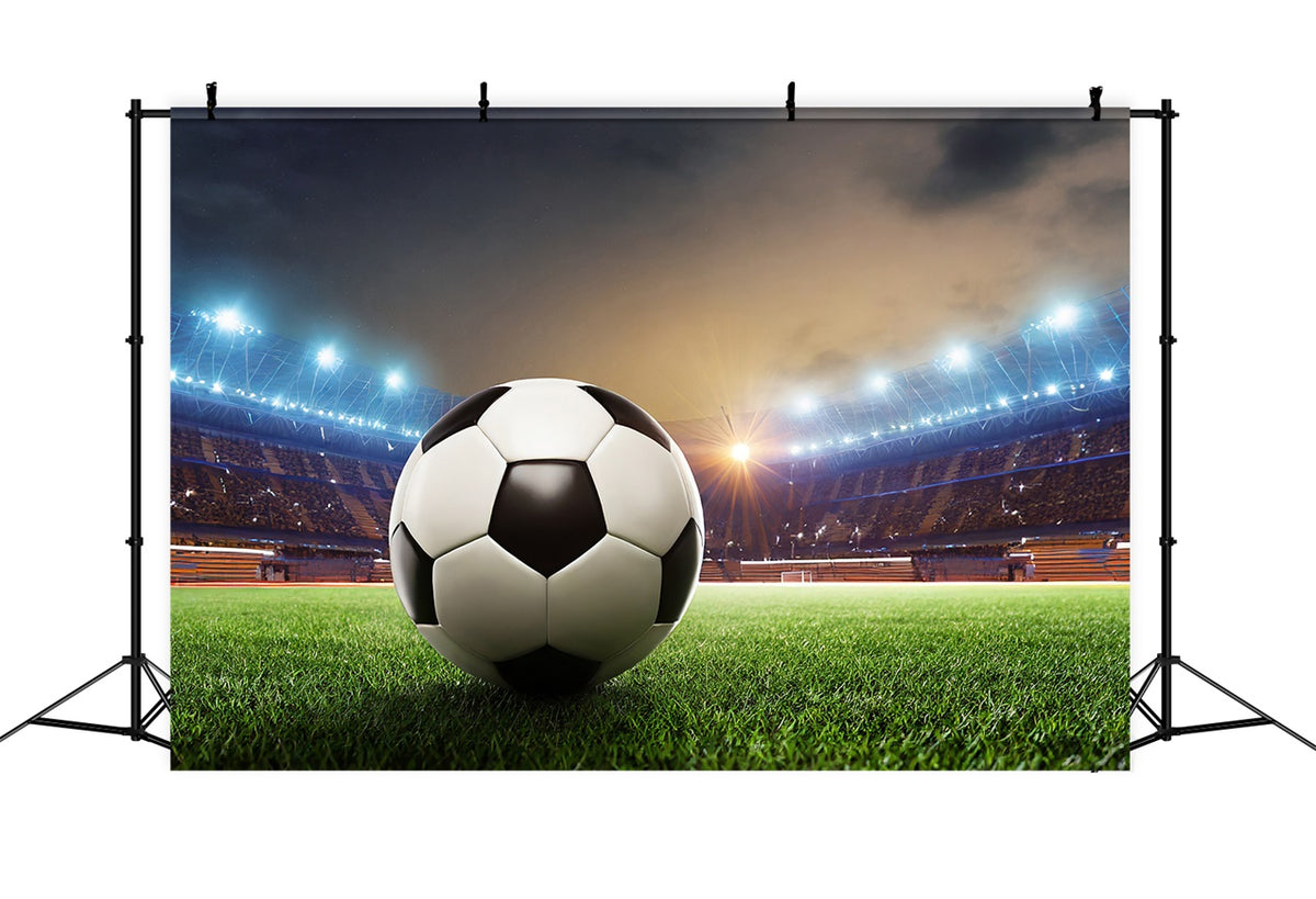 Sports Stadium Backdrop Close-Up Footballl Lights Backdrop UK BRP12-58