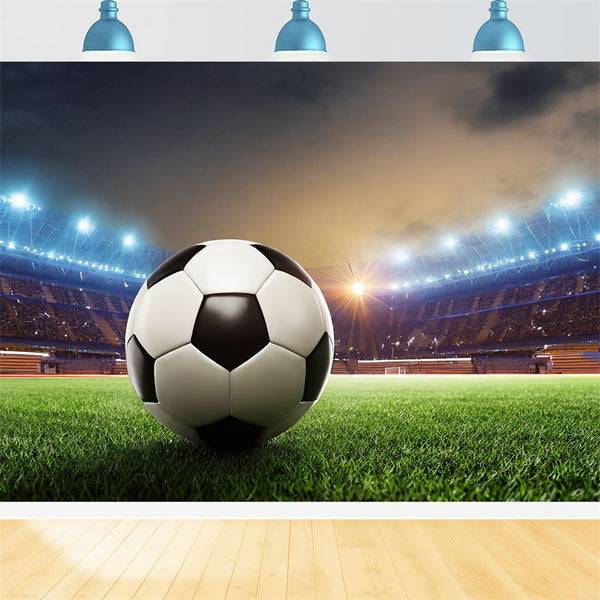 Sports Stadium Backdrop Close-Up Footballl Lights Backdrop UK BRP12-58