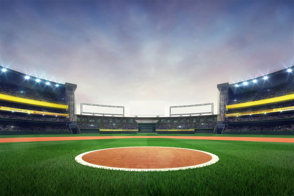 Sports Party Backdrop Baseball Stadium Celebration Scene Backdrop UK B