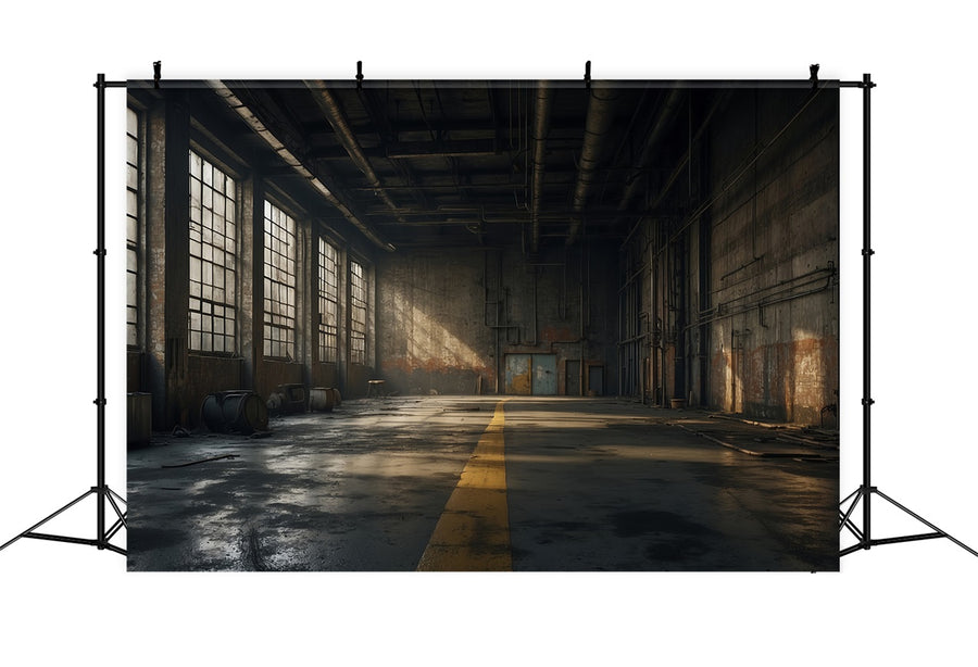 Architecture Backdrop Abandoned Factory Sunlit Windows Backdrop UK BRP