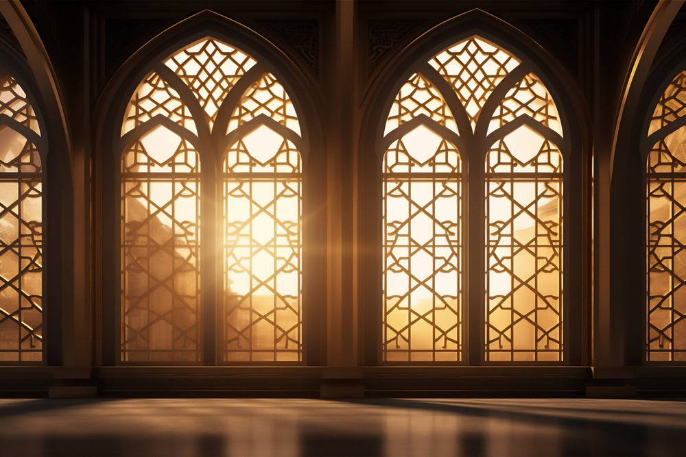 Church Photo Backdrops Cathedral Window Golden Glow Backdrop UK BRP12-