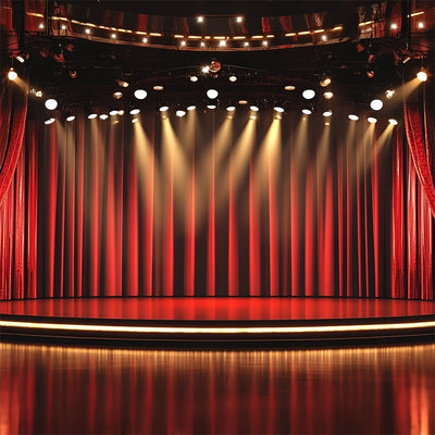 Broadway Stage Backdrops Broadway Theatre Curtain Spotlights Backdrop