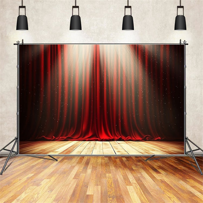 Stage Backdrop Red Curtain Spotlight Drama Backdrop UK CSH5-162