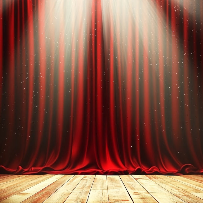 Stage Backdrop Red Curtain Spotlight Drama Backdrop UK CSH5-162