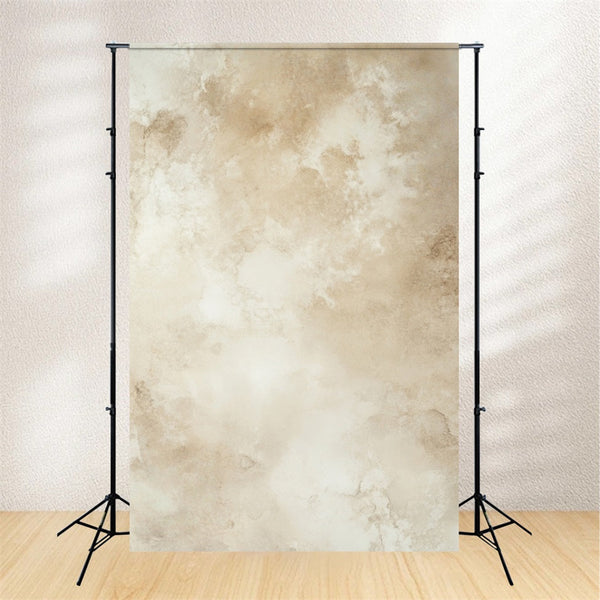 Cream Backdrop Soft Beige Cloudy Watercolor Texture Backdrop for Portr