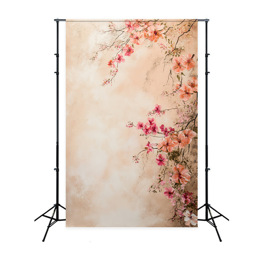 Portrait Photography Backdrops Blush Blossom Painted Wall Portrait Bac