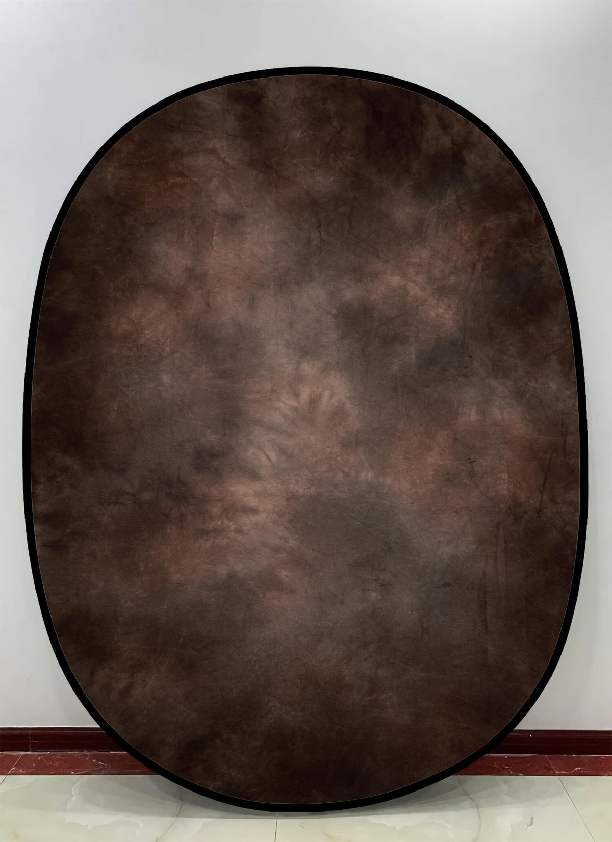 Collapsible Abstract Dark/Light Brown Double-sided Backdrop 5x6.5ft M1