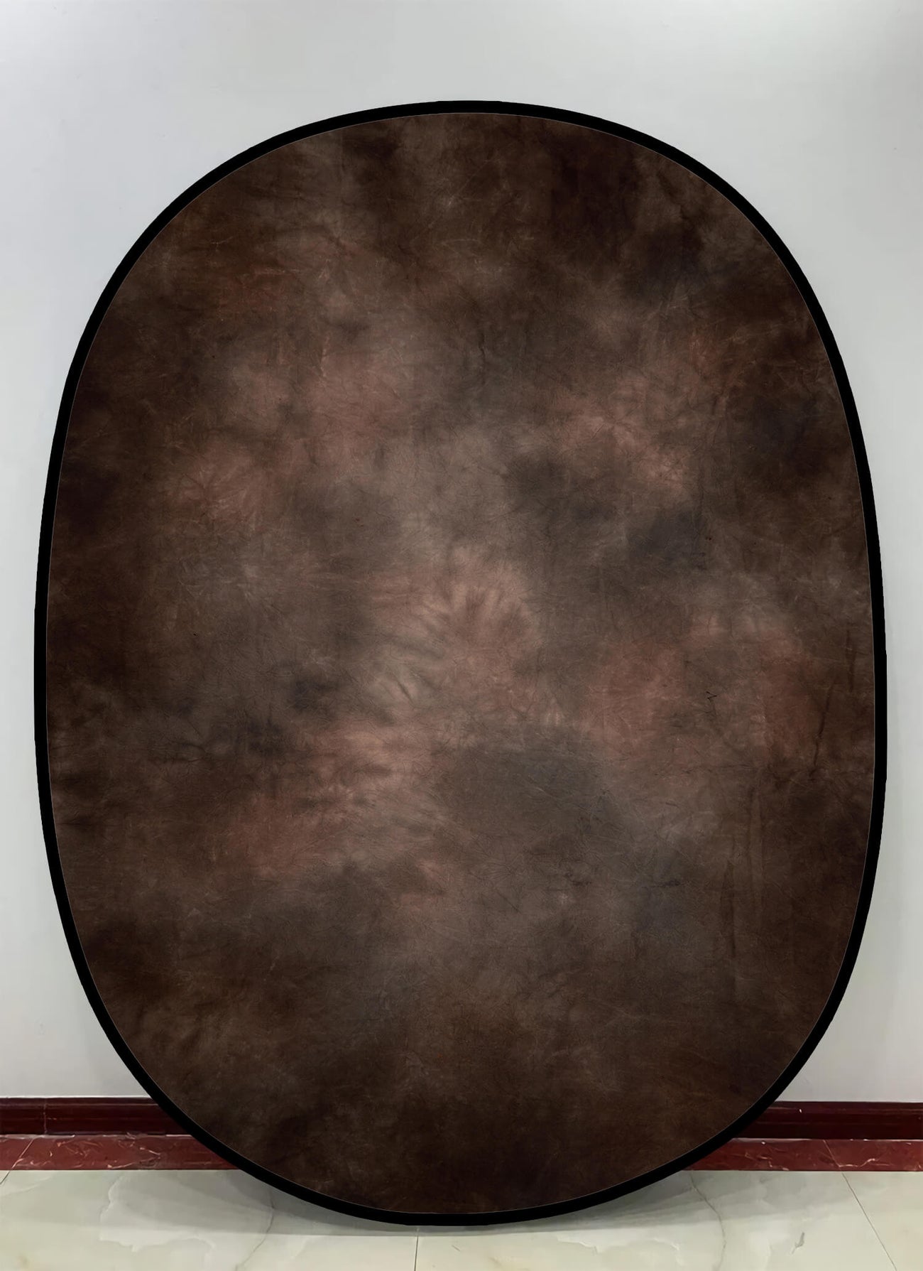 Collapsible Abstract Dark/Light Brown Double-sided Backdrop 5x6.5ft M1
