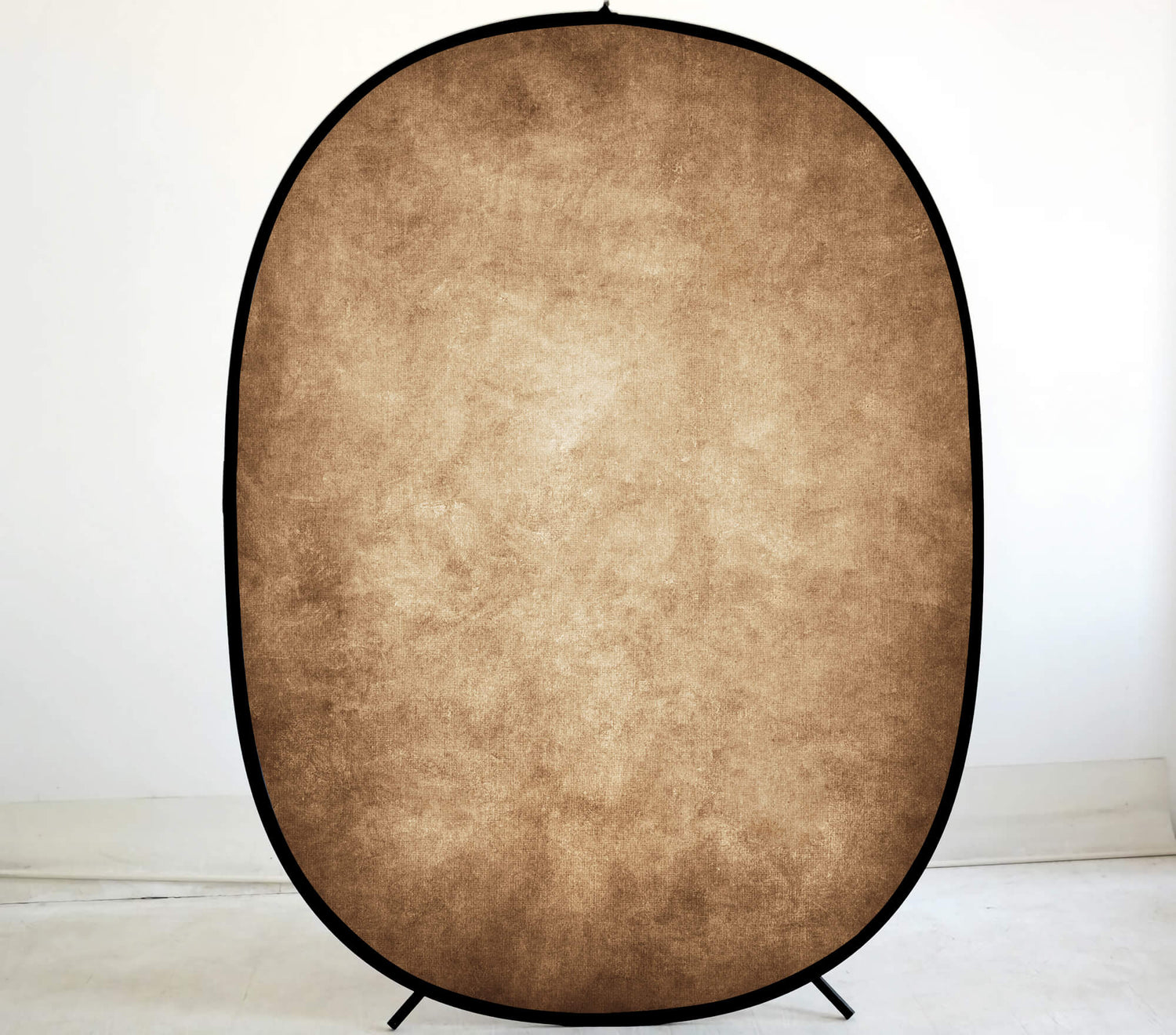 Collapsible Abstract Dark/Light Brown Double-sided Backdrop 5x6.5ft M1
