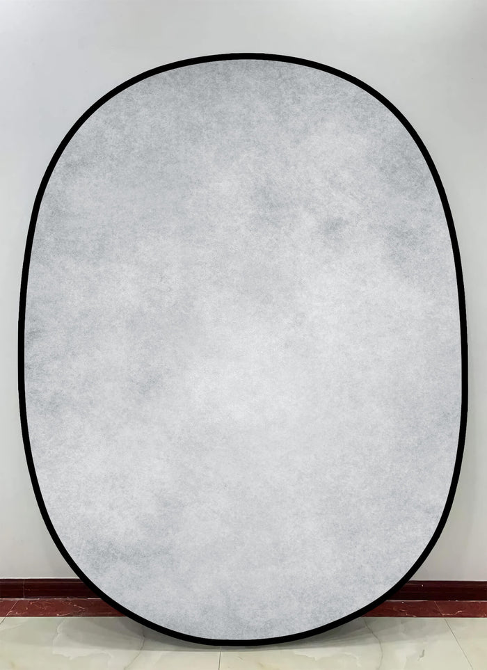 Collapsible Light Grey/White Brick Wall Double-sided Backdrop 5x6.5ft