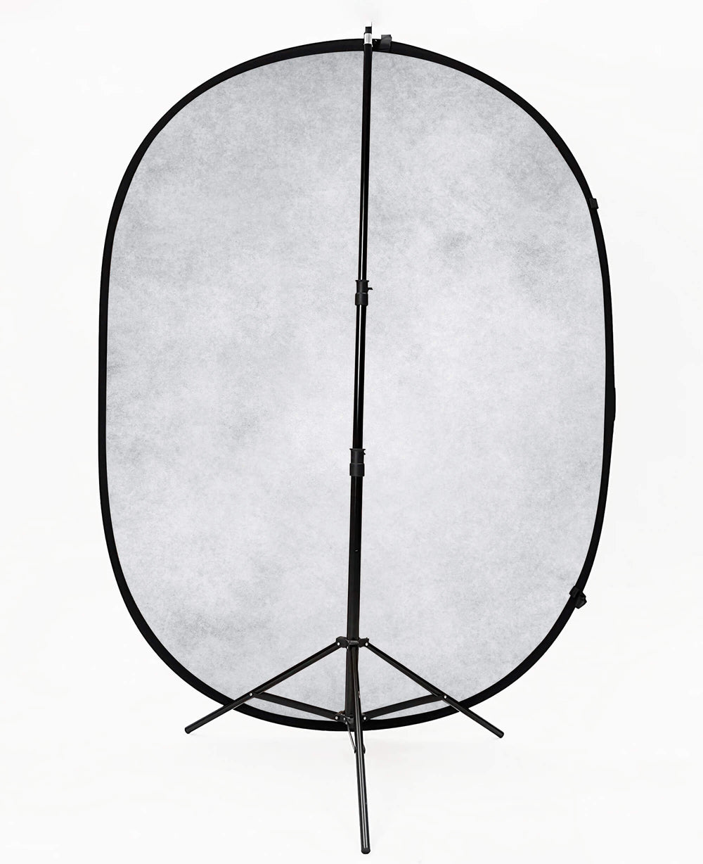 Collapsible Light Grey/White Brick Wall Double-sided Backdrop 5x6.5ft