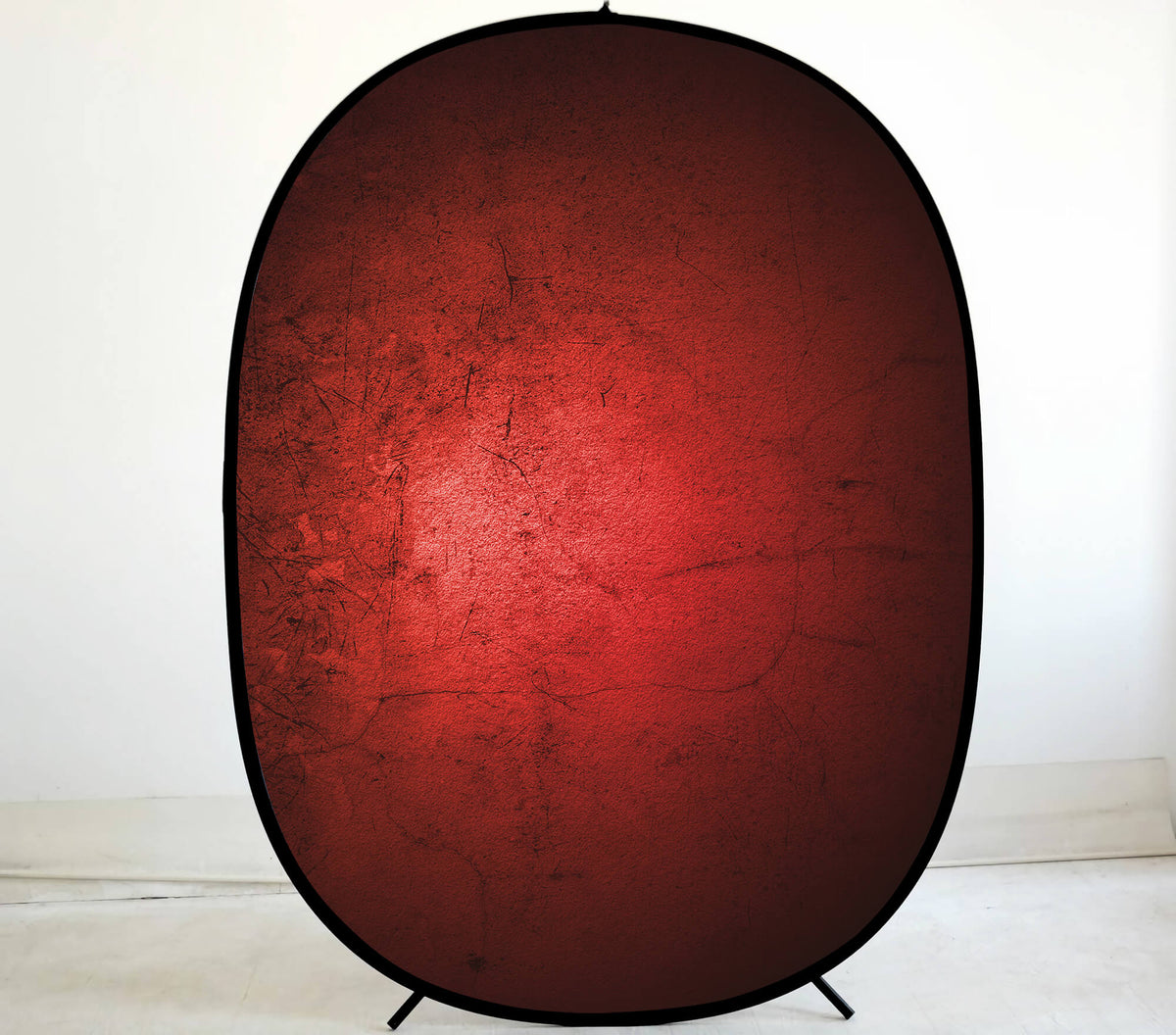 Collapsible Light Grey/Dark Black Red Gradient Double-sided Backdrop 5