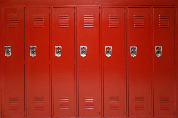 Red High School Locker Photography Backdrop UK M5-112