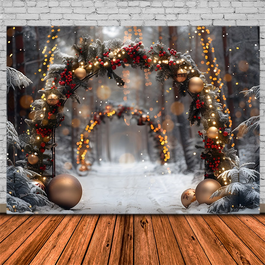 Christmas Enchanted Forest Archway Backdrop UK RR7-709 – Dbackdropcouk