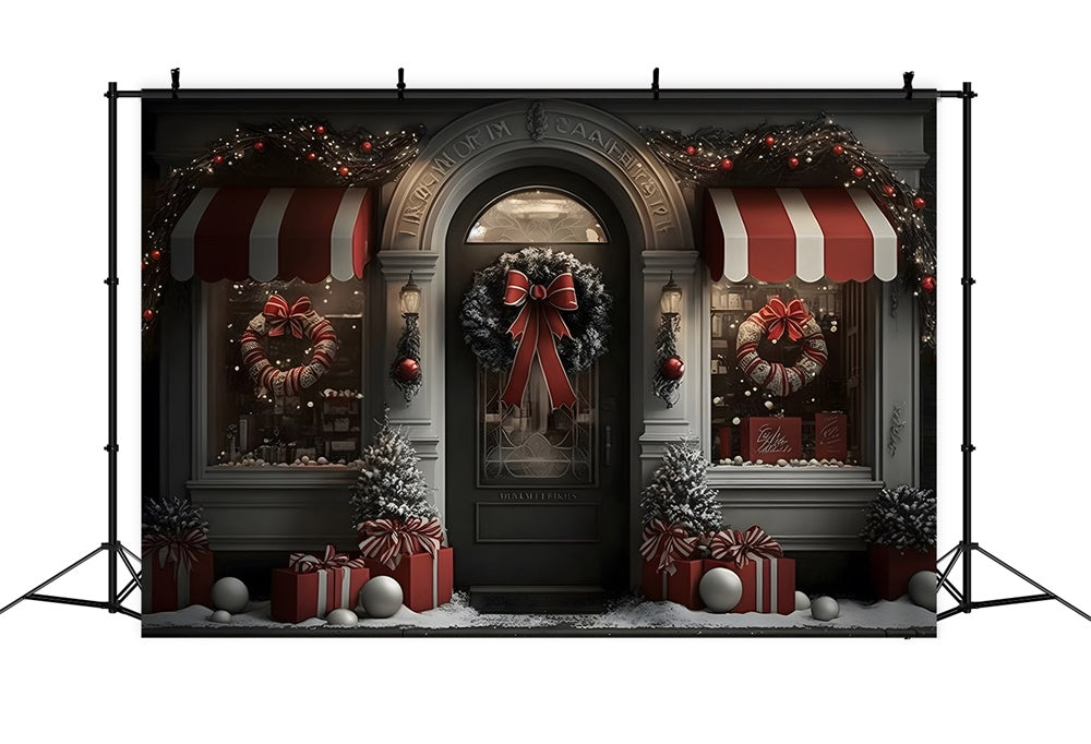 Christmas Festive Shop Window Gifts Backdrop UK RR8-140 – Dbackdropcouk