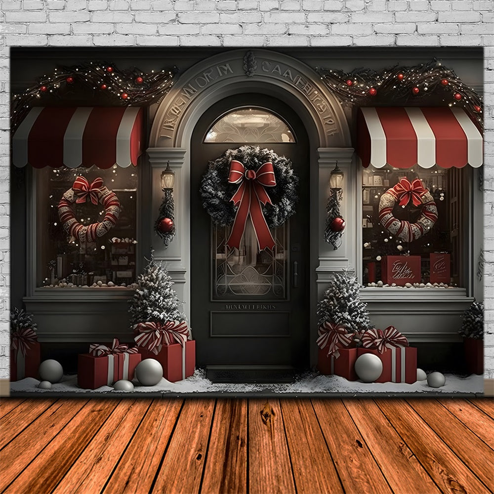 Christmas Festive Shop Window Gifts Backdrop UK RR8-140 – Dbackdropcouk