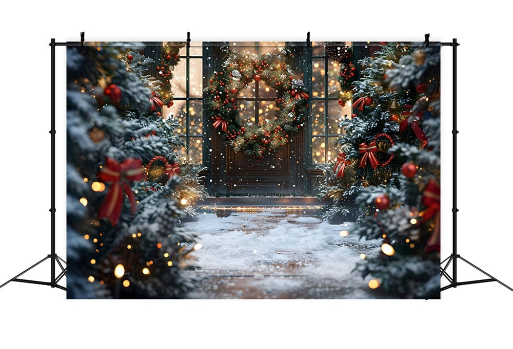 Christmas Enchanted Winter Pathway Backdrop UK RR8-180 – Dbackdropcouk