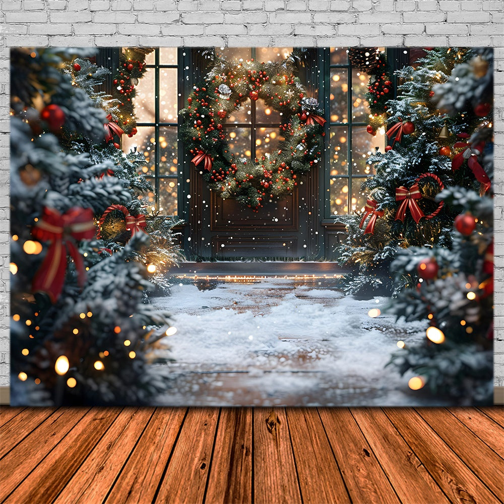 Christmas Enchanted Winter Pathway Backdrop UK RR8-180 – Dbackdropcouk