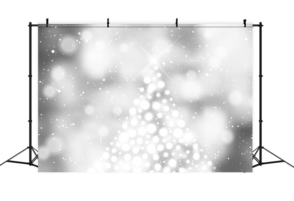 Christmas Gray Snowflake Polka Dot Backdrop RR8-273 – Dbackdropcouk