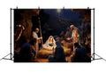 Nativity Backdrop Holy Family Nativity Night Christmas Photography Bac