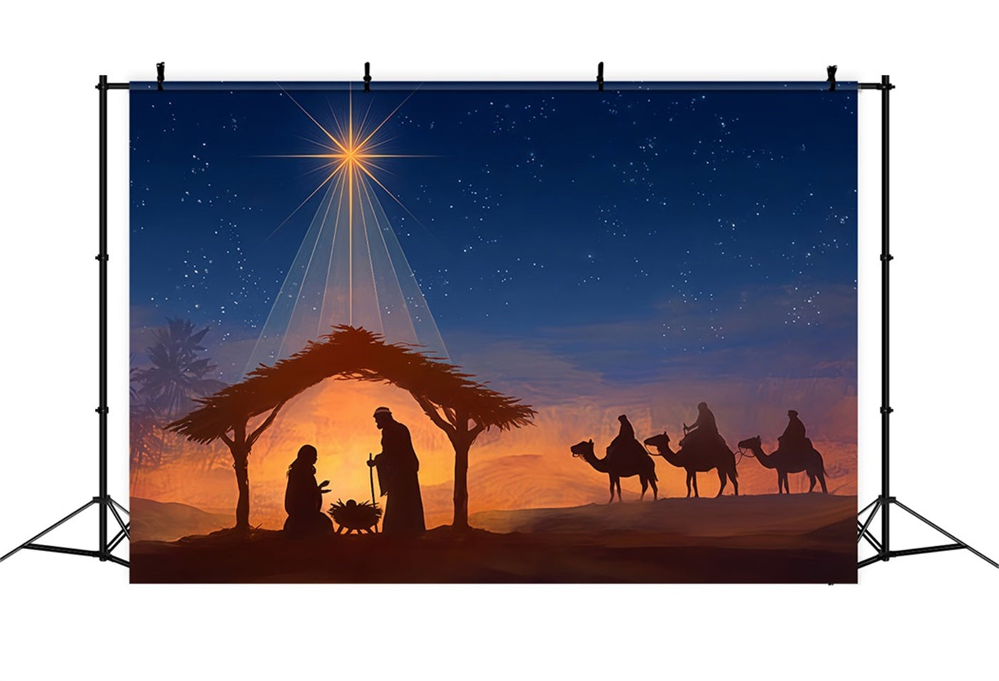 Nativity Backdrop Bethlehem Star Night Journey Christmas Backdrop UK T
