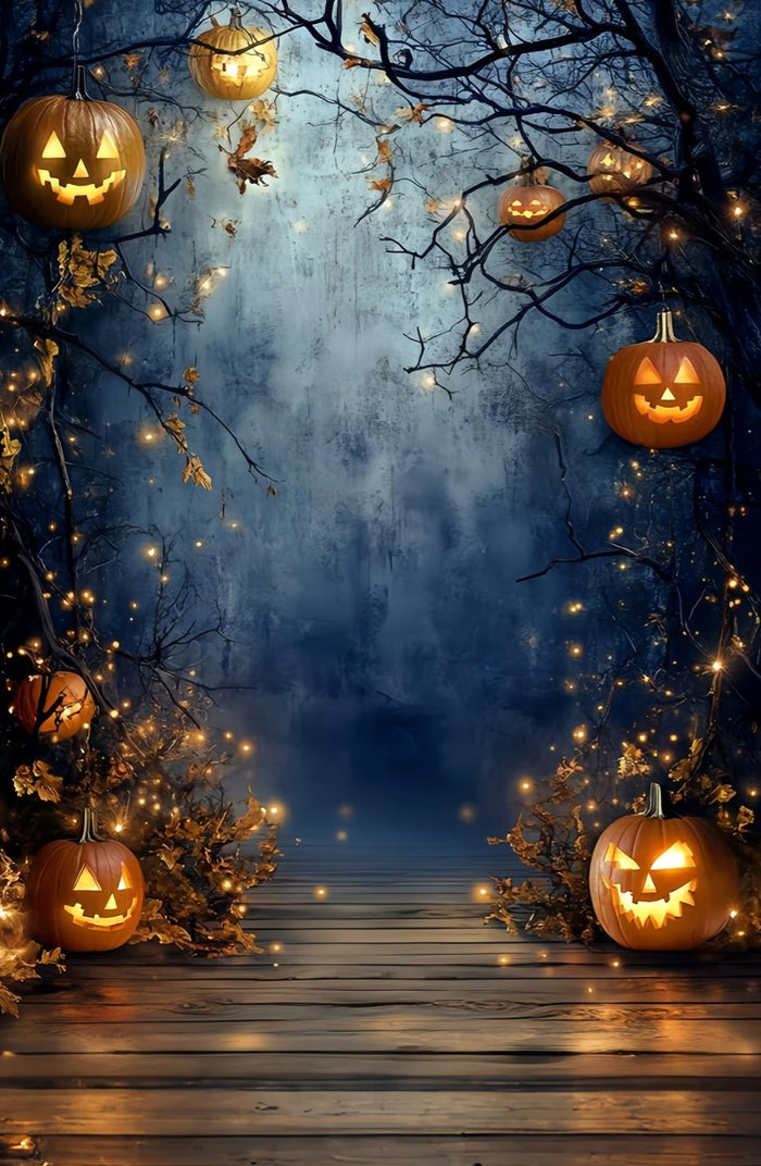 Halloween Photography Backdrop Pumpkin Glow Pathway Sweep Backdrop UK