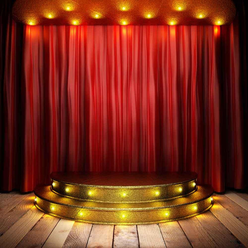 Custom Backdrop UK Graduation Red Stage Background CM-S-900-E