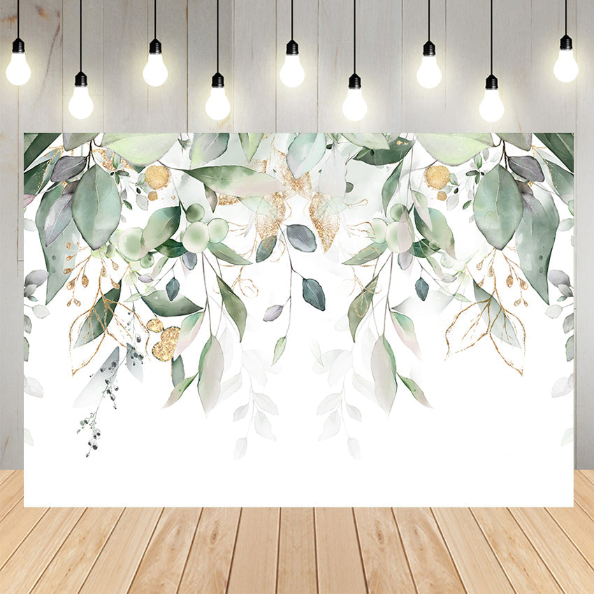 Greenery Eucalyptus Leaves Photography Backdrop D760 – Dbackdropcouk