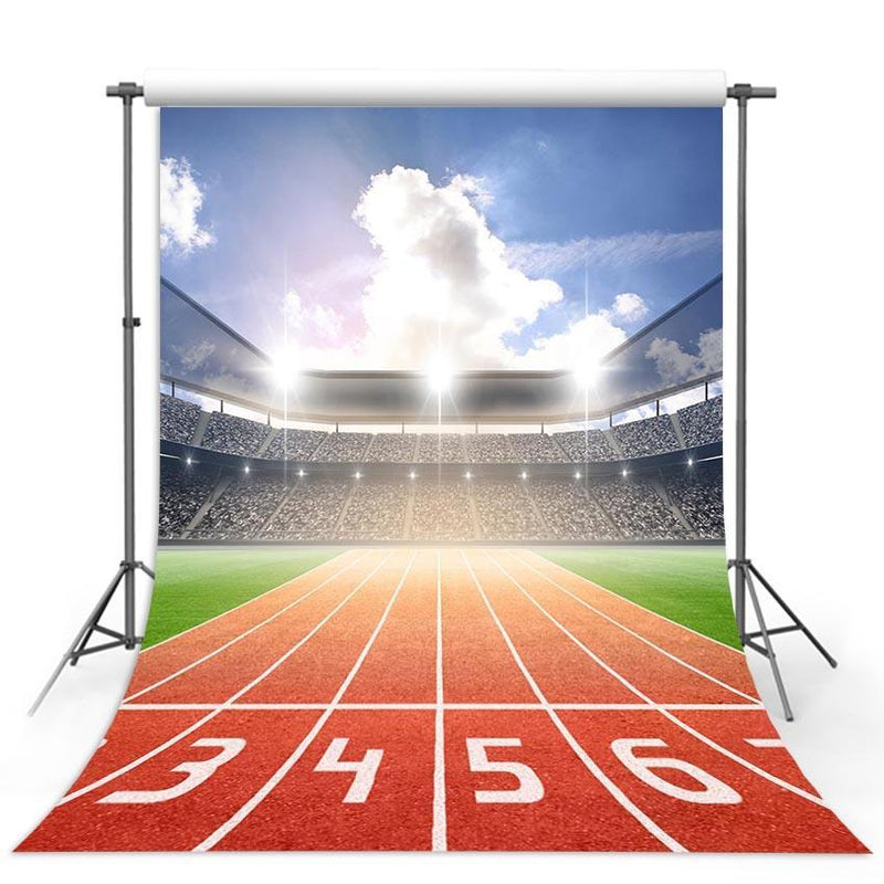 Athletics Stadium Sport Theme Photography Backdrop UK G-289