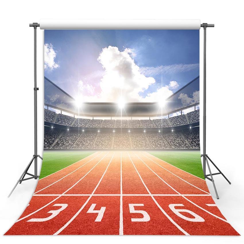 Athletics Stadium Sport Theme Photography Backdrop UK G-289 – Dbackdropcouk