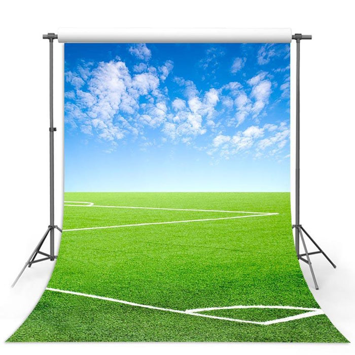 Green Lawn Football Field Photography backdrop UK G-298