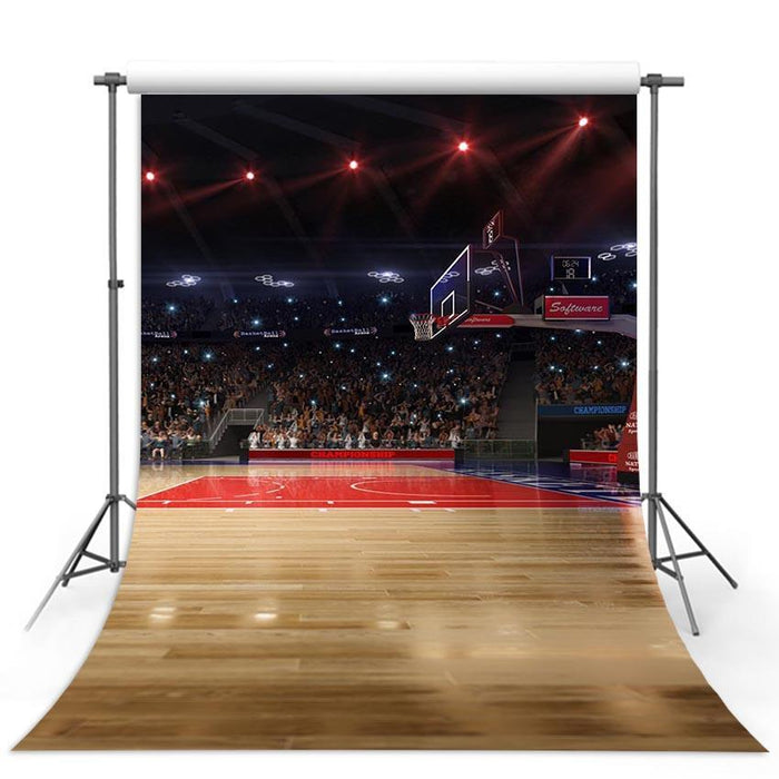 Basketball Gym Night Sports Backdrop UK for Photography G-318