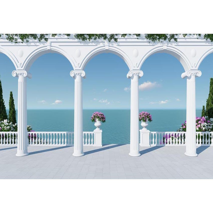 Ancient Roman Balcony Arch Photography Backdrop UK G-590