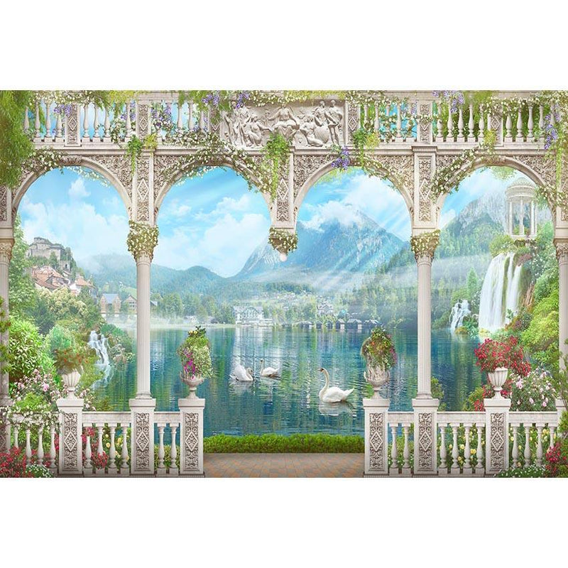 Beautiful Scenery Lake Photo Backdrop G-661