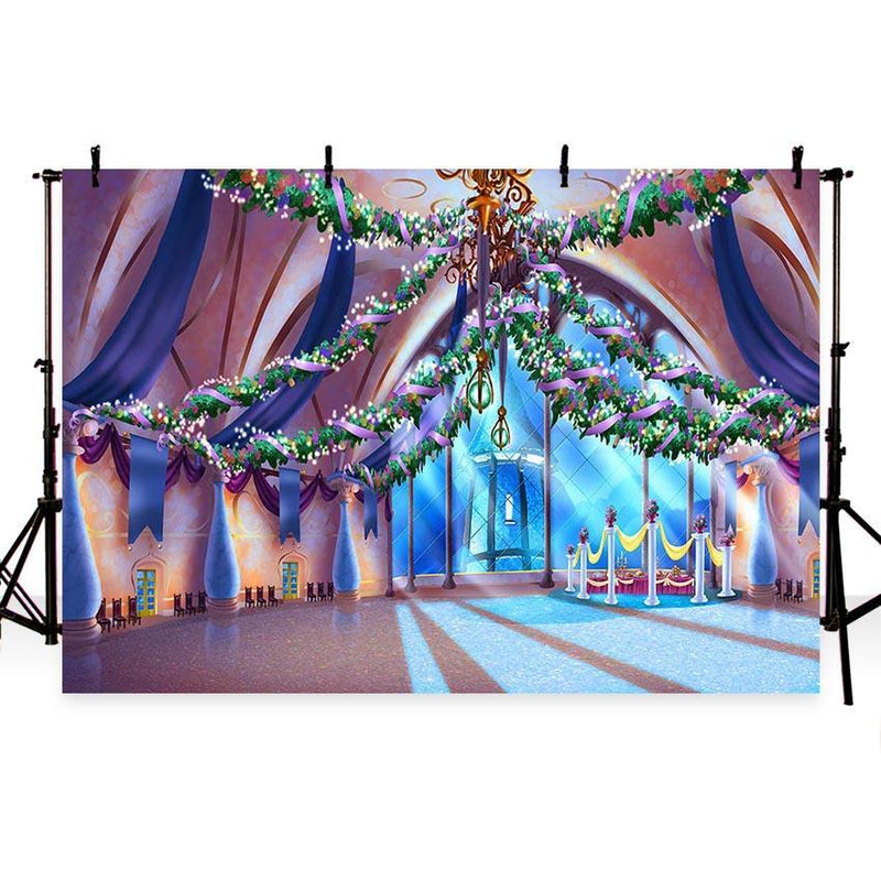 Castle Backdrop UK Night Backdrop UK Flowers Background G-725