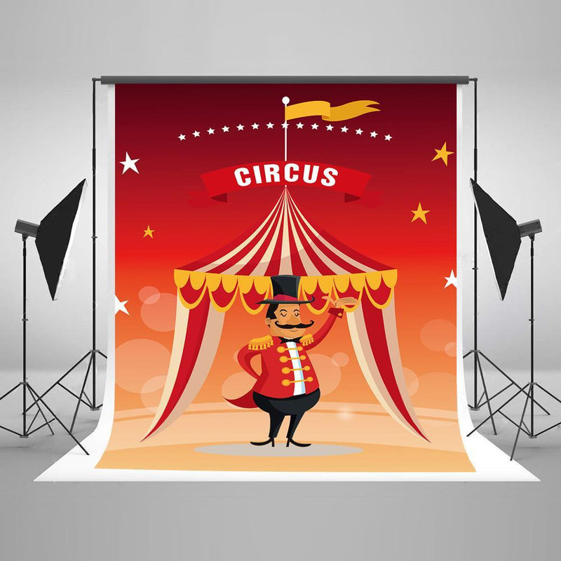 Baby Backdrop UK Circus Background Red Backdrop UK J04298