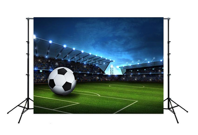 Football Field Spotlights Sports Photo Booth Backdrop UK M088