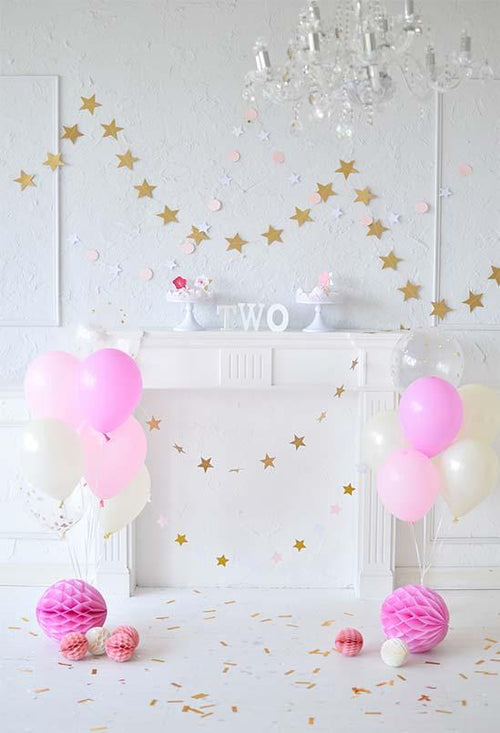 2 Birthday Decoration backdrop UK for children Photo S-3082